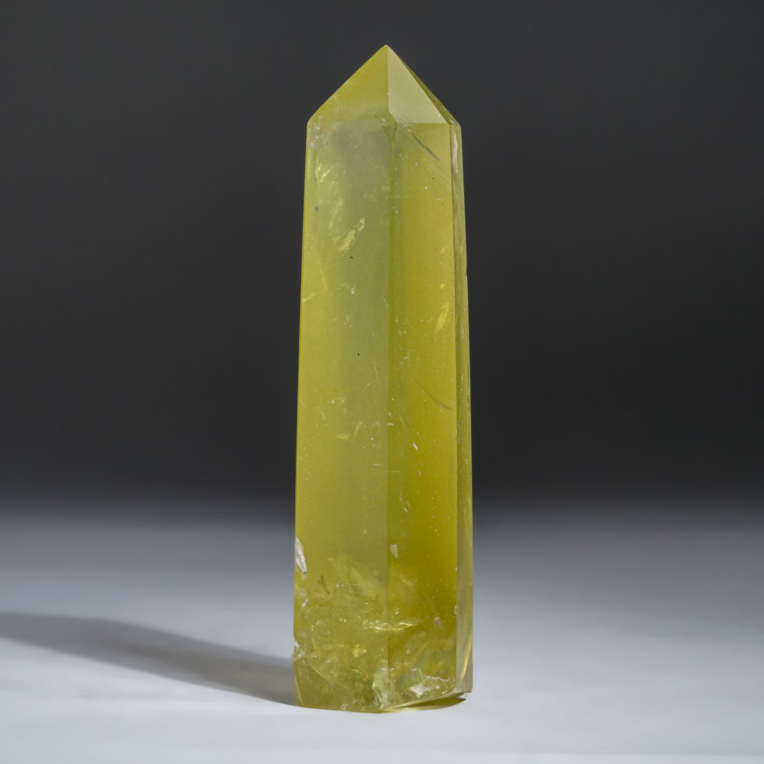 Astro Gallery of Gems Polished Lemon Quartz Crystal Point from Brazil ...