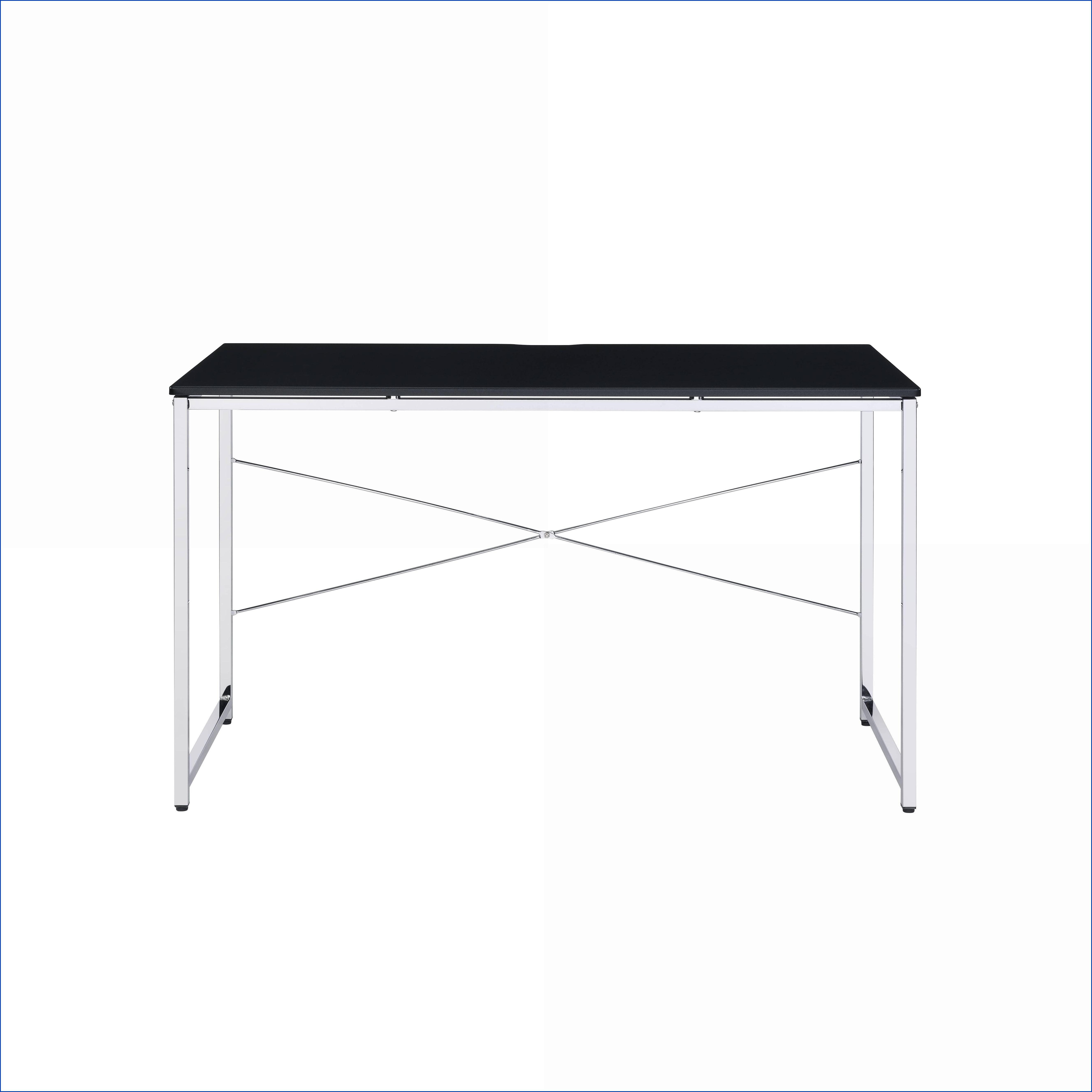 Wrought Studio™ Desks, Modern Writing Desk with Chrome Metal Frame & X ...
