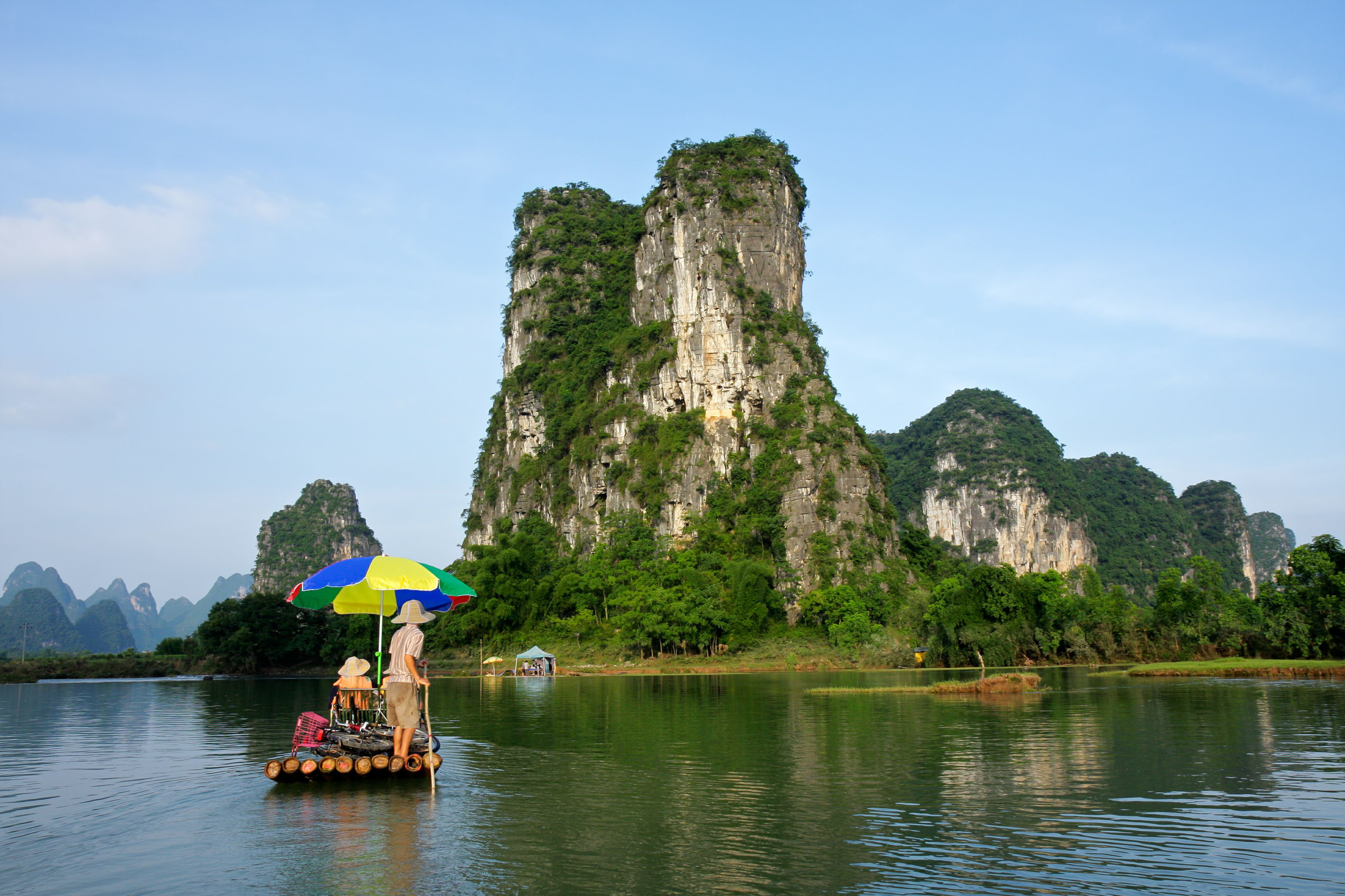 Ebern Designs Bamboo Raft, China - Wrapped Canvas Photograph | Wayfair