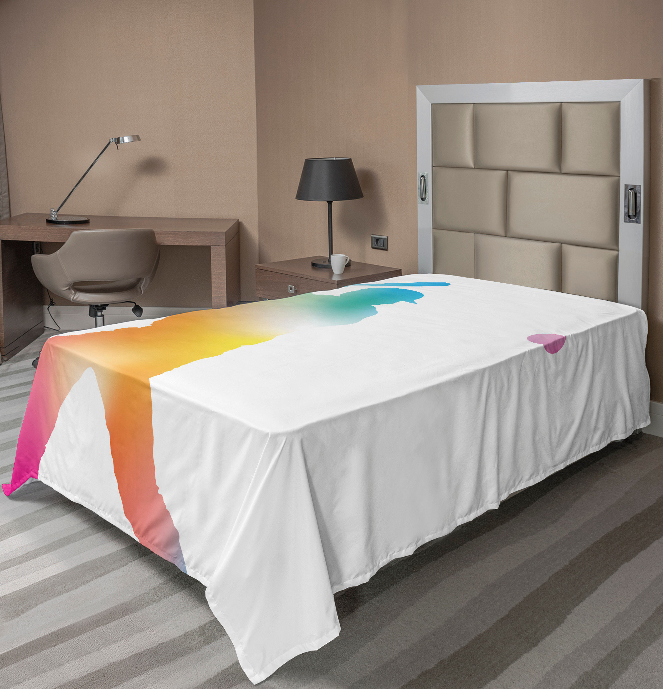 Ambesonne Abstract Art Top Flat Sheet Hitter Swinging Arms Multicolor ...