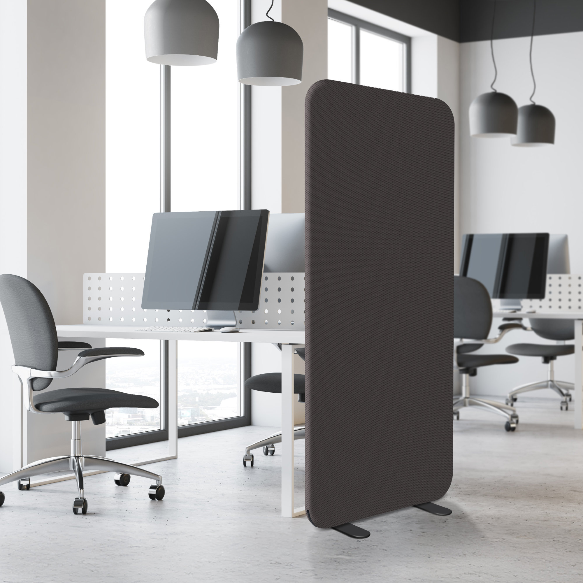 Inbox Zero Nikiea Freestanding Room Divider 29" x 65" Portable ...