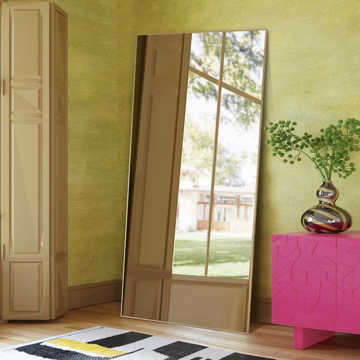 Mercer41 Mirta Rectangle Metal Full Length Mirror & Reviews | Wayfair