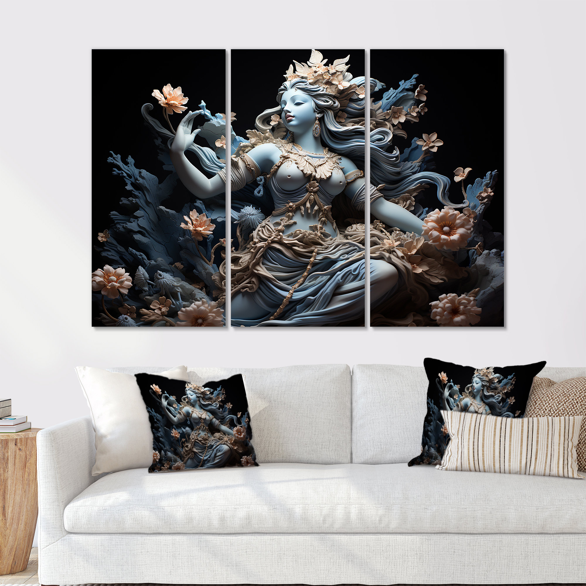 Bungalow Rose Hinduism Avatars Incarnation Azure - Hinduism Wall Art ...