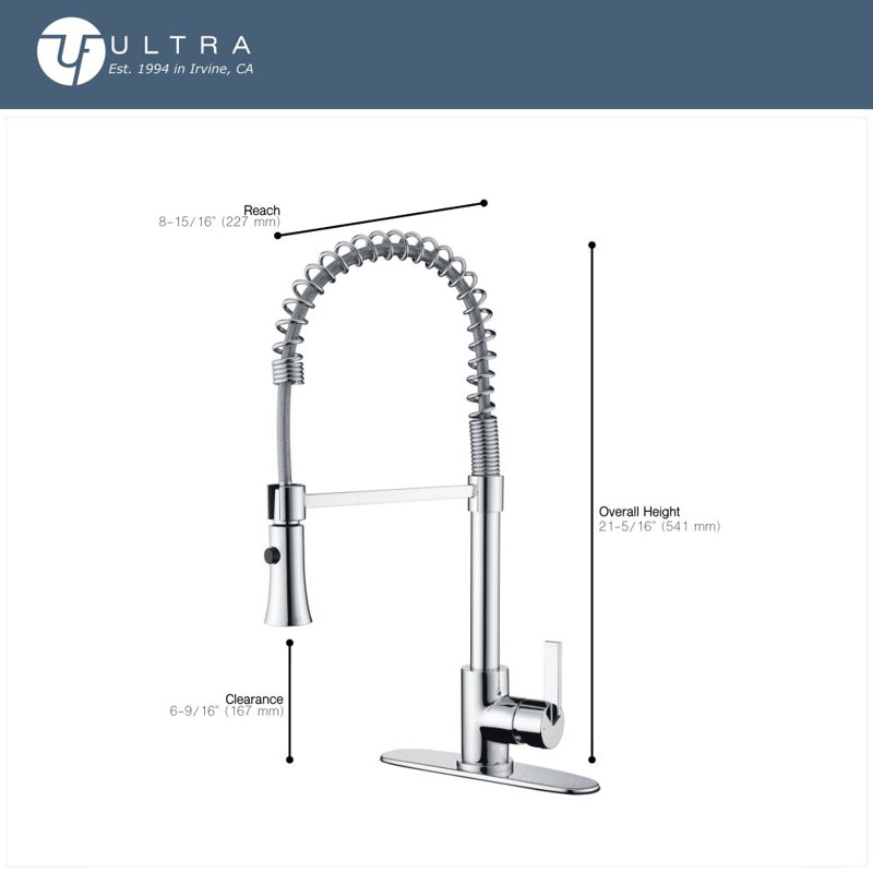 Ultra Faucets Prime Pull Down Kitchen Faucet & Reviews | Wayfair