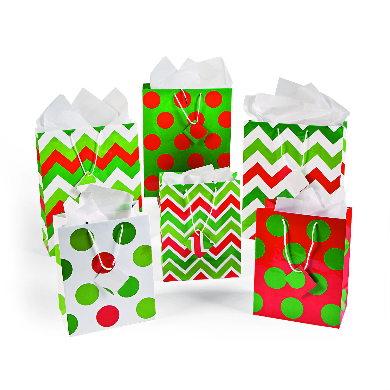 The Holiday Aisle® Ariadny 24 Piece Mega Bright Gift Gift Bags Set ...