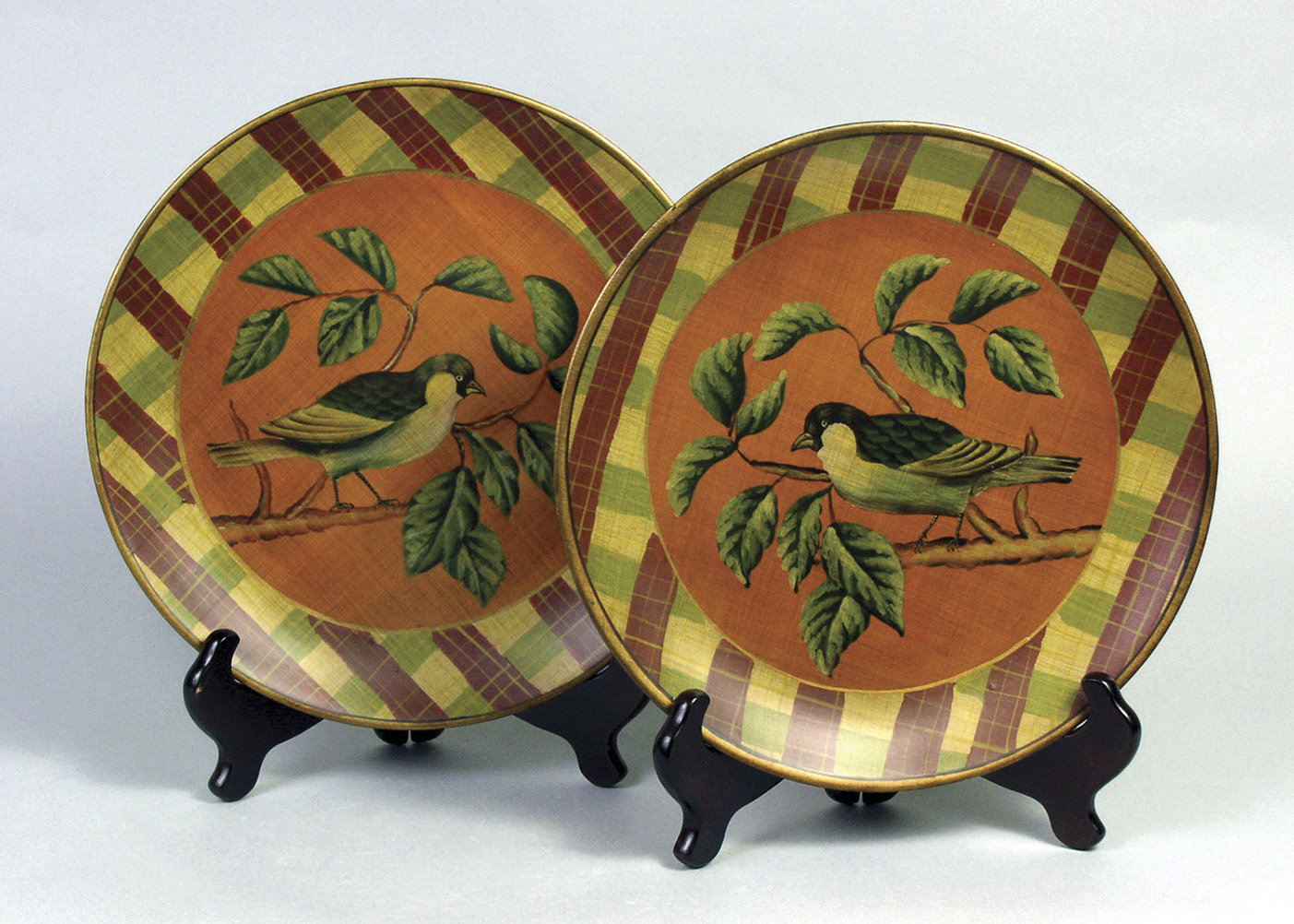 AA Importing Bird Plate Set with Stands | Wayfair