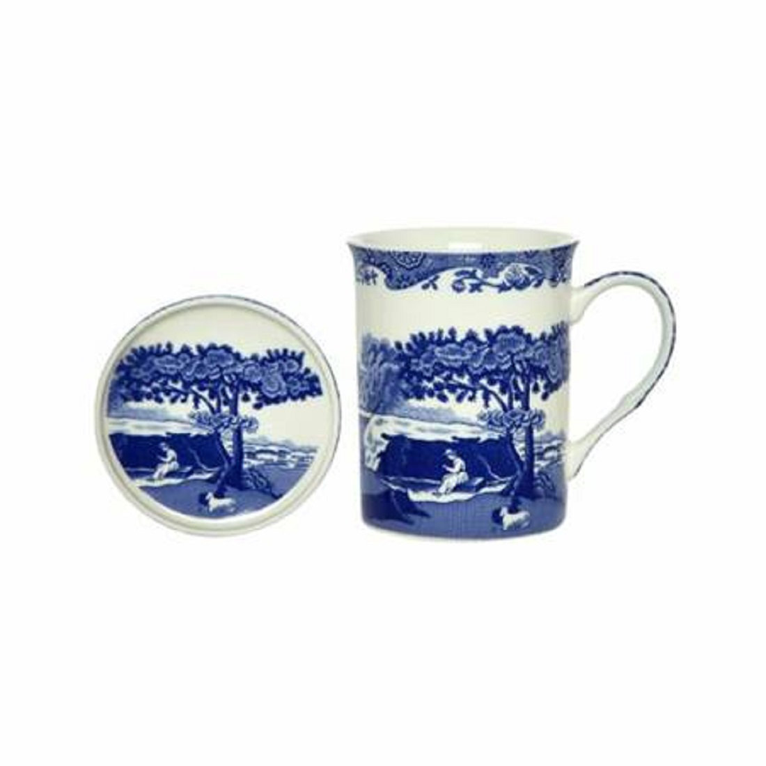 Spode Blue Italian Mug & Coaster Set Blue Italian | Wayfair
