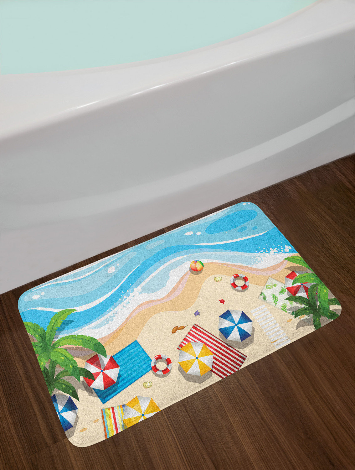 East Urban Home Beach Bath Rug | Wayfair
