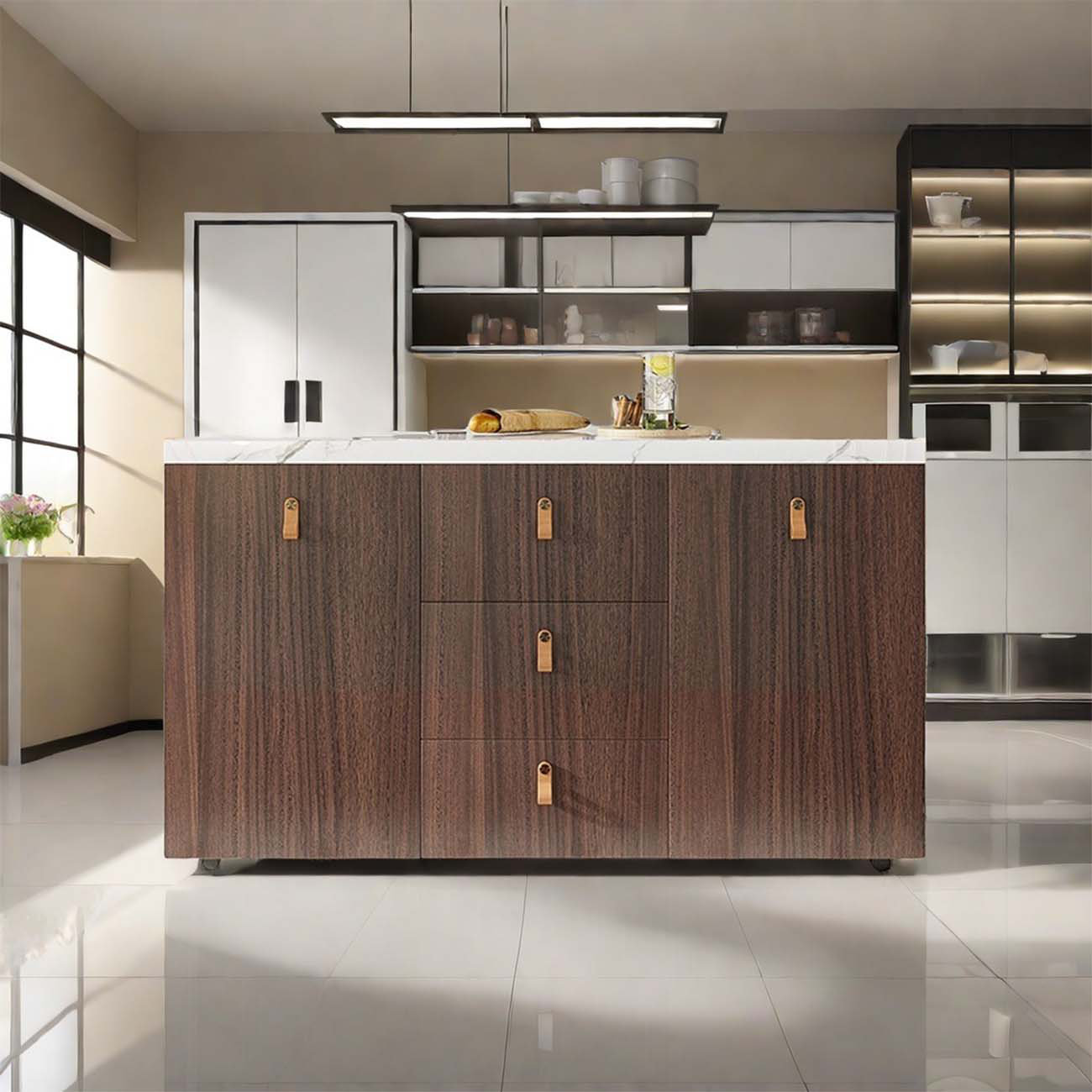 Hart Enjoy life Modern removable center island kitchen prep locker ...