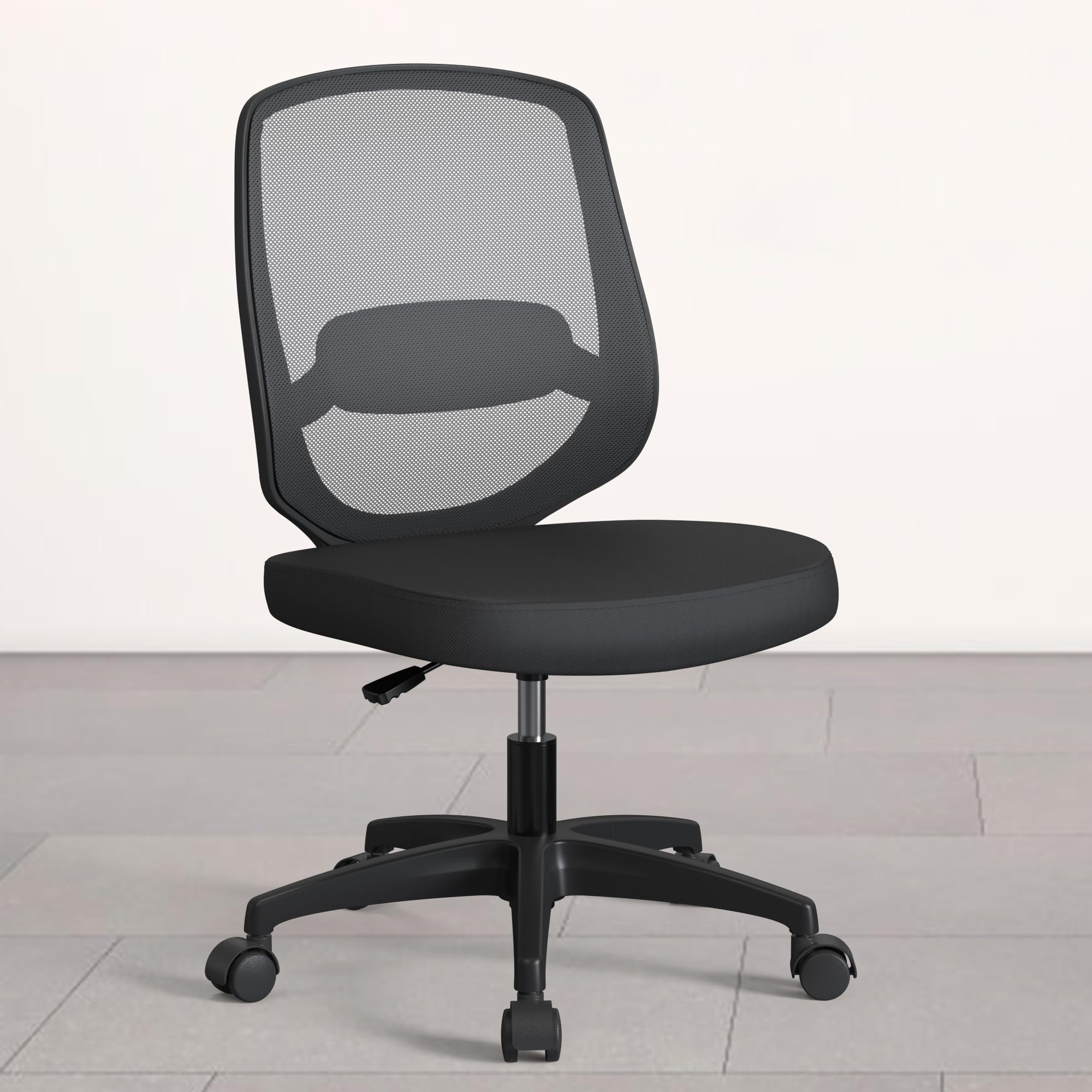 Inbox Zero Armless Mesh Ergonomic Desk Office Chair Without Arms For ...