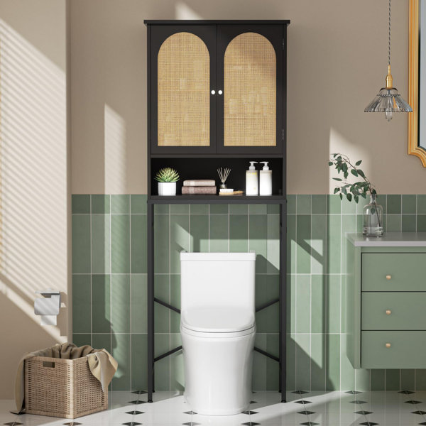 Bay Isle Home™ Rattan Toilet Storage Cabinet, Over The Rack Wood ...