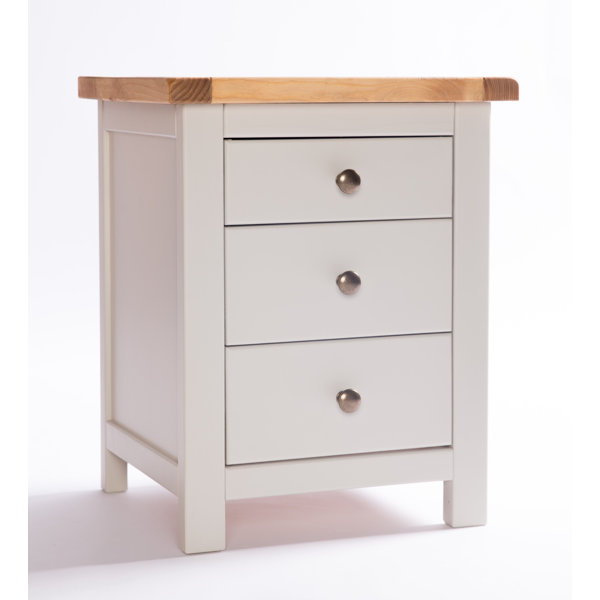 August Grove Persephone Solid + Manufactured Wood Bedside Table ...