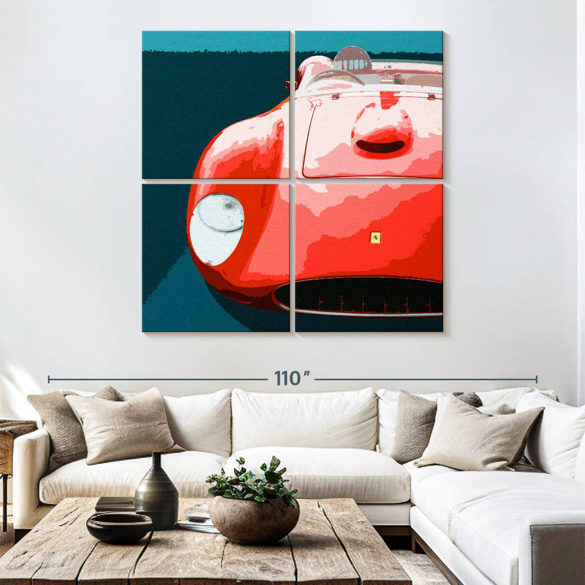 Ebern Designs Mehar Red On Blue | Wayfair