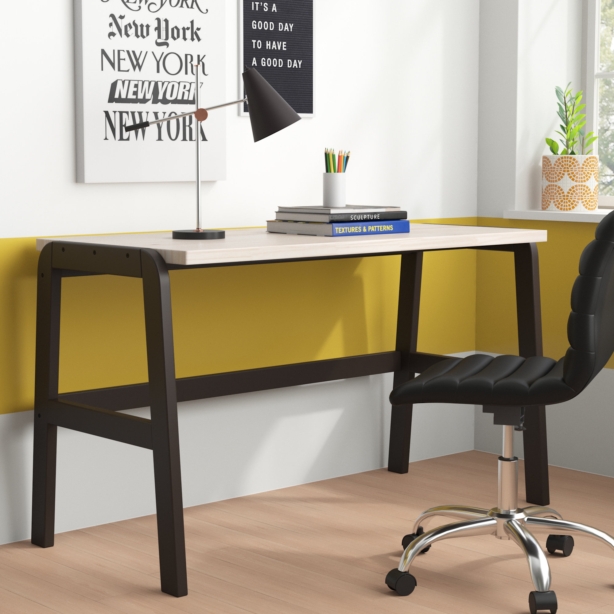 Zipcode Design™ Poppy Black And Natural Desk & Reviews - Wayfair Canada