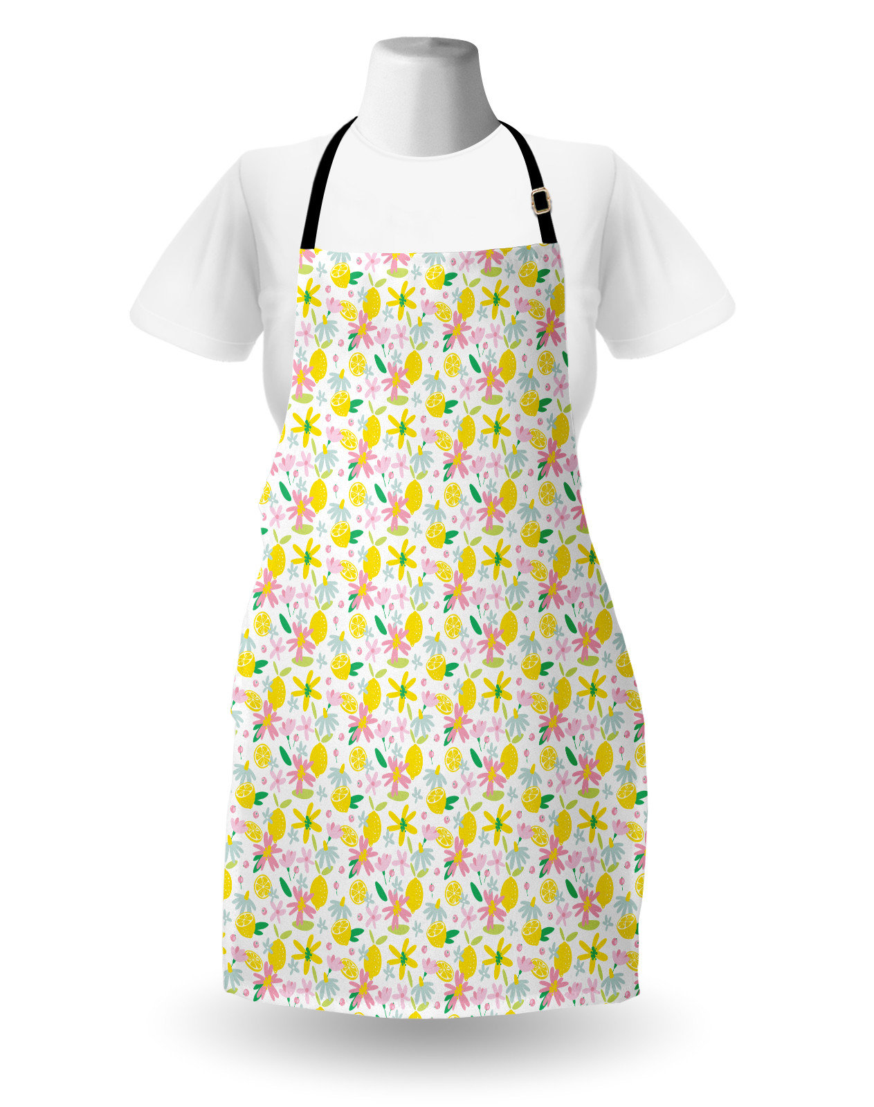 East Urban Home Summer Apron Unisex Flowers and Lemons Adult Size ...
