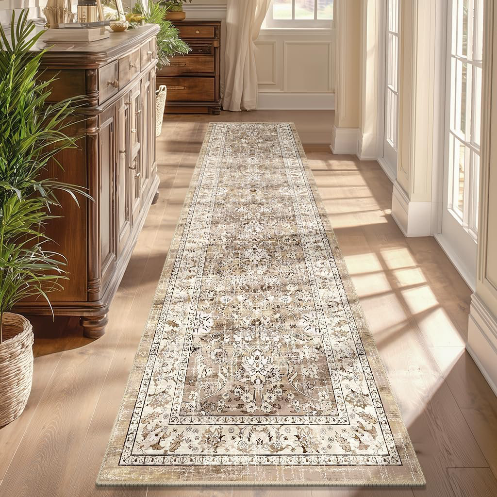 Alcott Hill® Washable Runner Rug Soft Faux Wool Kitchen Rug for Kitchen ...