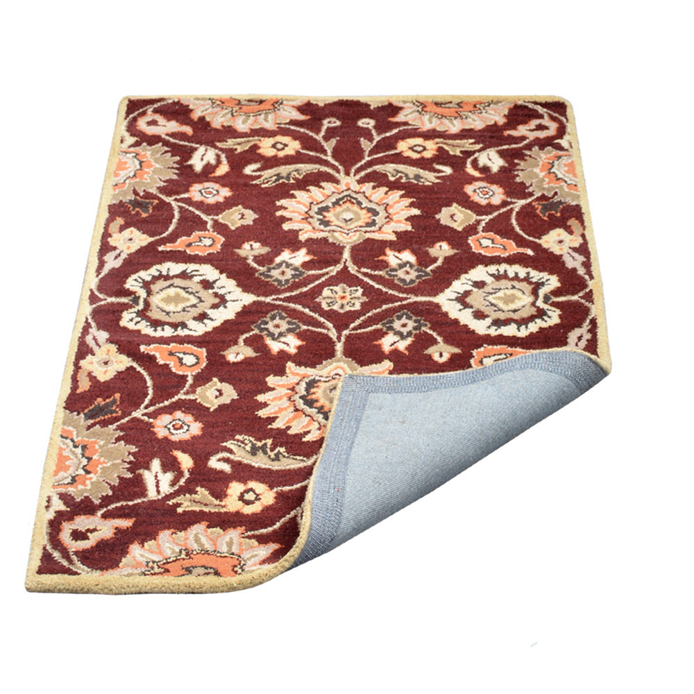 Darby Home Co Weidner HAND TUFTED WOOL ECO-FRIENDLY AREA RUGS - Maroon ...