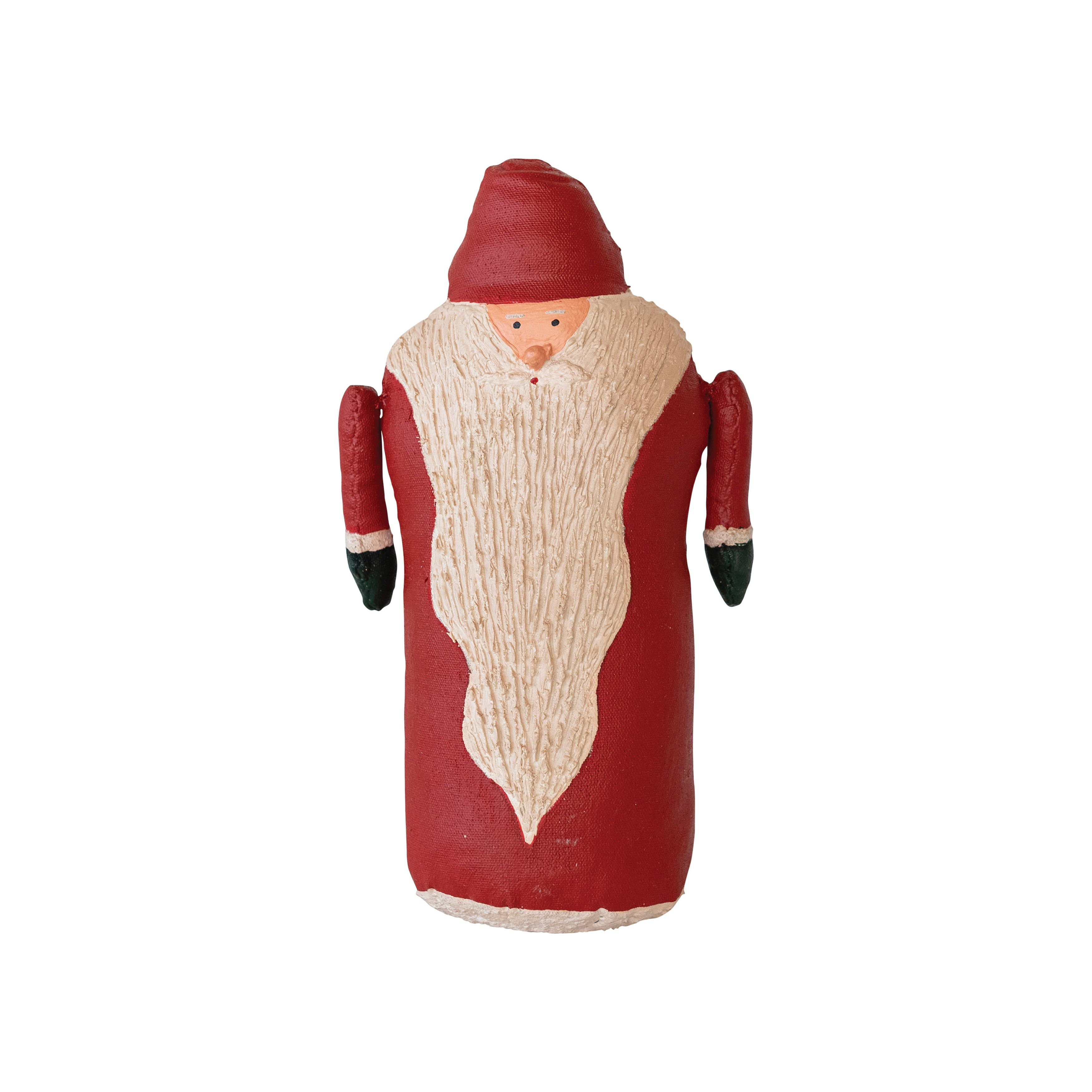 The Holiday Aisle® Tall Hand-Painted Canvas Santa With Catcha Fabric ...