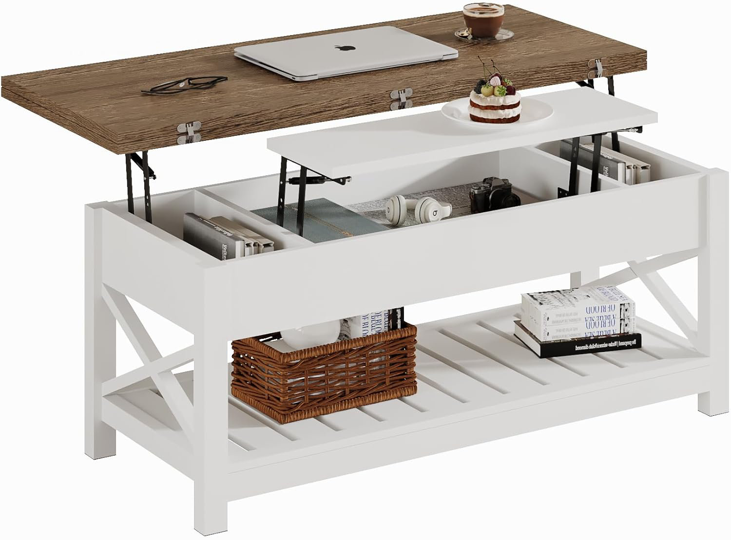 Longshore Tides Coffee Table Lift Top, Multi-Function Convertible ...
