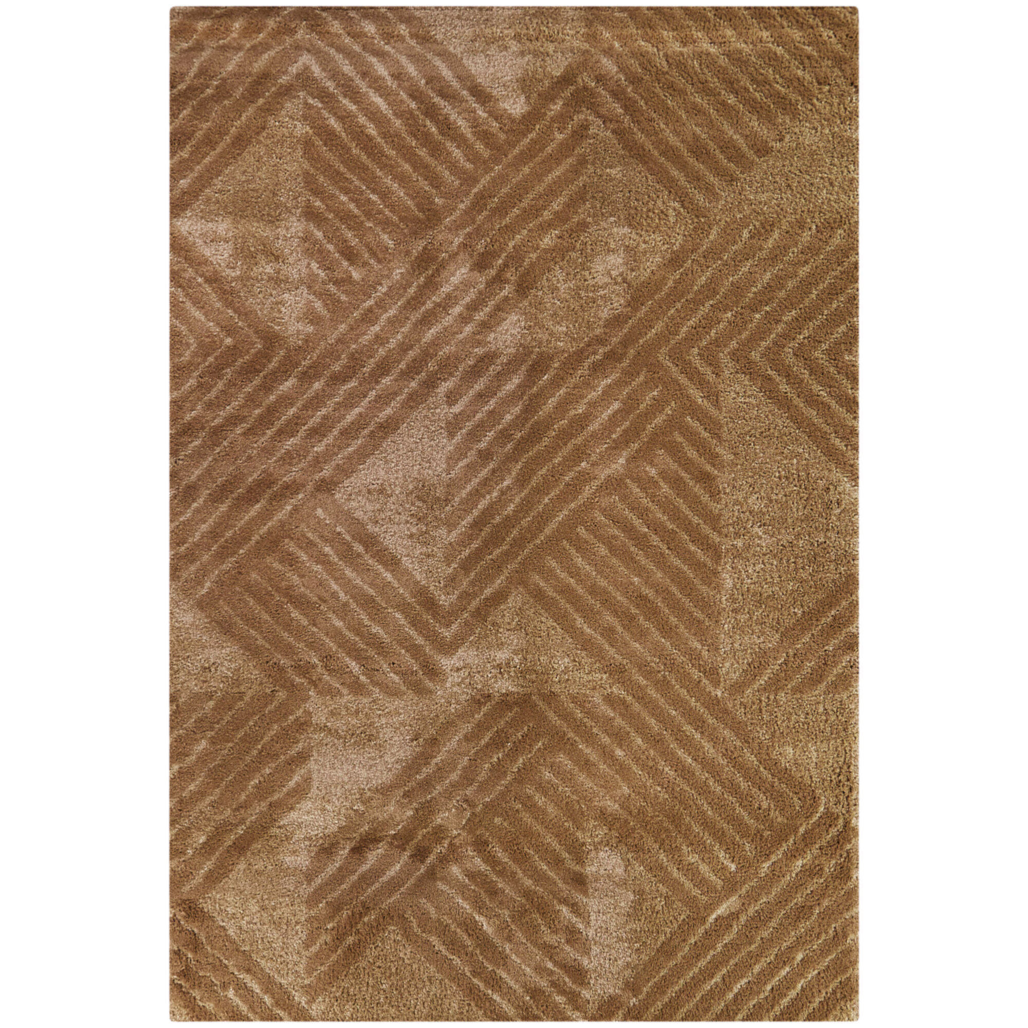Corrigan Studio® Deane Brown Modern Striped Area Rug | Wayfair