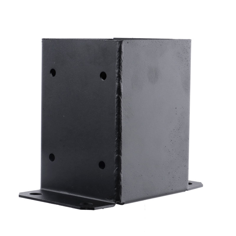 Anman Railing Post Base 4x4 (Real Size 3.5x3.5), 5 lbs Black with ...