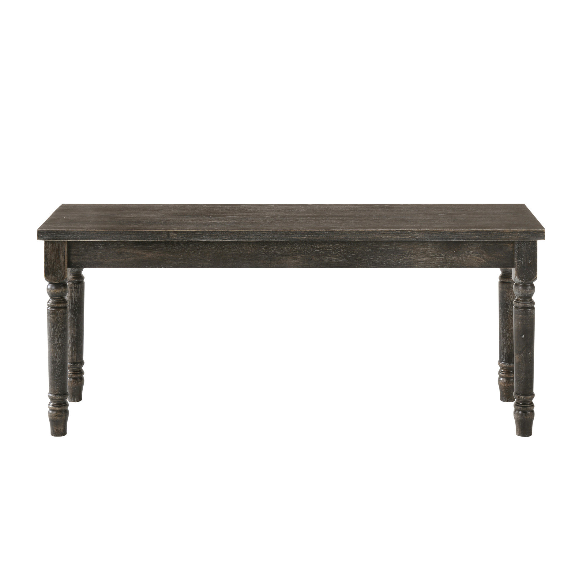 Rosalind Wheeler Traditional Weathered Grey Rectangular Backless Wooden ...