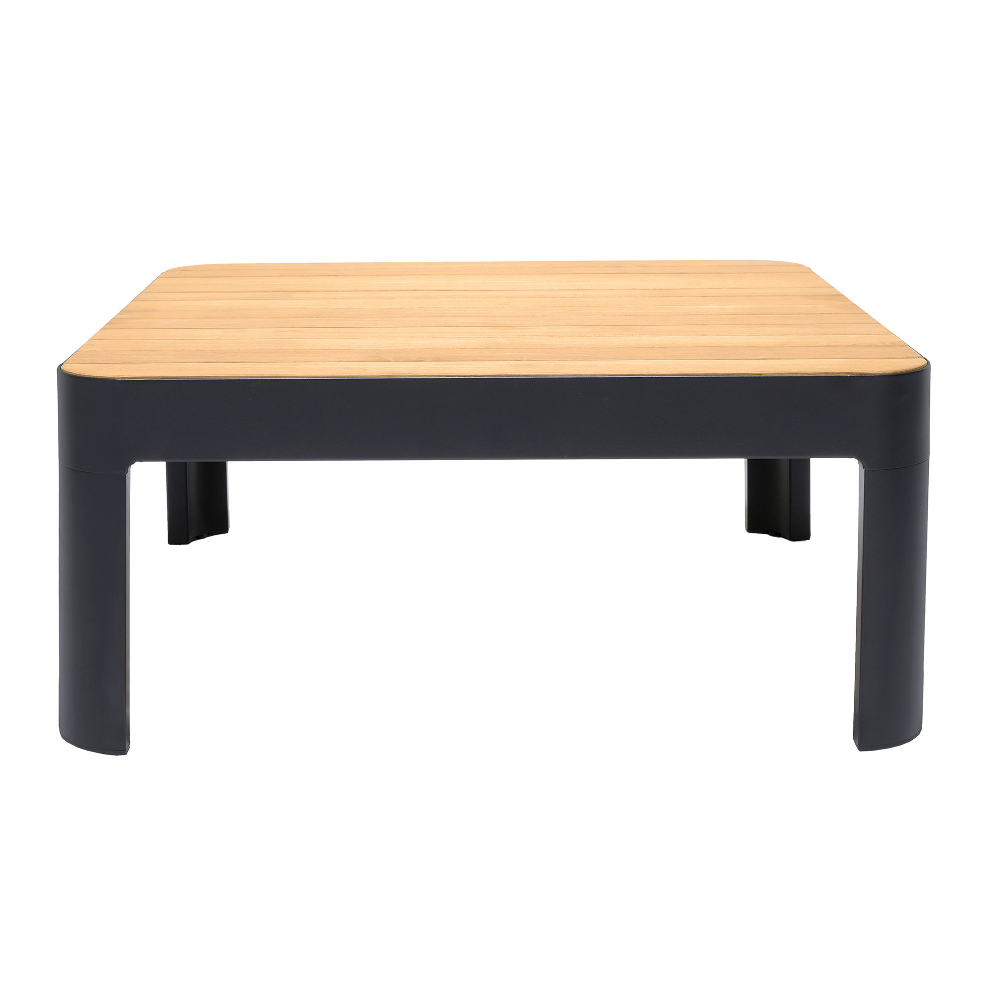 AllModern Brix Outdoor Square Coffee Table in Natural Teak Wood Top ...
