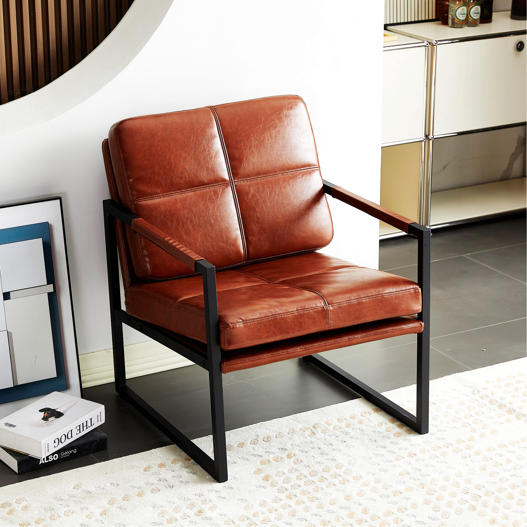 17 Stories Modern Accent Chair, Metal Frame Recliner Chair - Wayfair Canada
