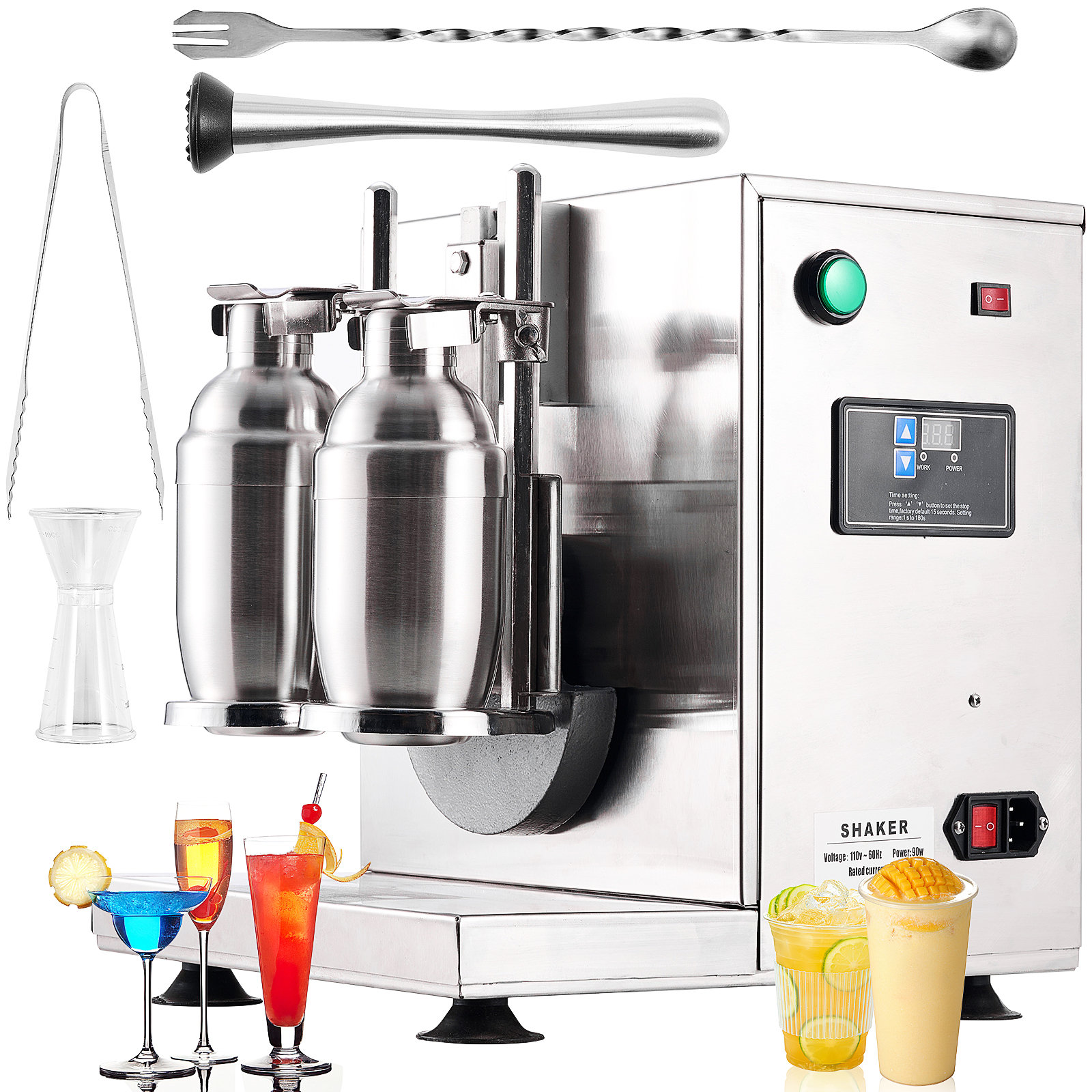Fashionwu Automatic Milk Tea Shaking Machine 400r/m Electric Double ...