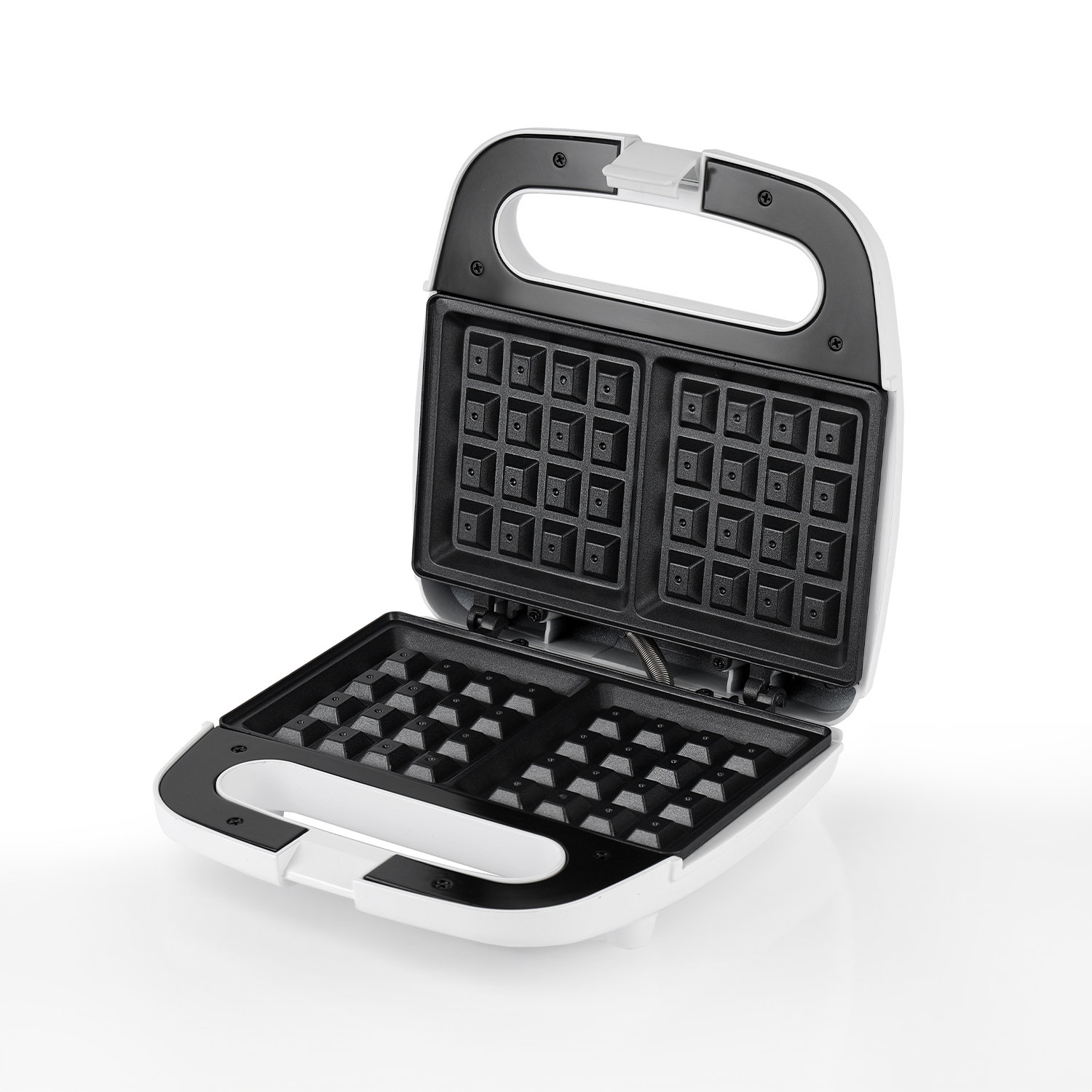 GEEPAS 2 Slice Waffle Maker Non-Stick Mini Waffle Iron Machine for Belgian & American Waffles ...