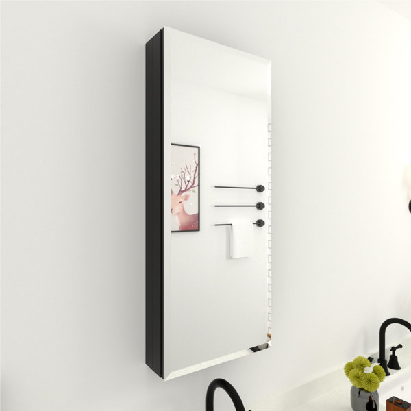 Ebern Designs Pharmacie l 15 po x H 36 po avec tablettes réglables en ...