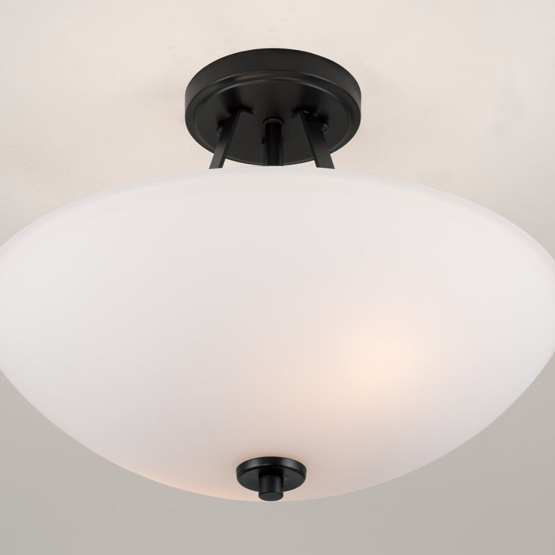 Capital Lighting Stewart Glass Semi Flush Mount | Wayfair
