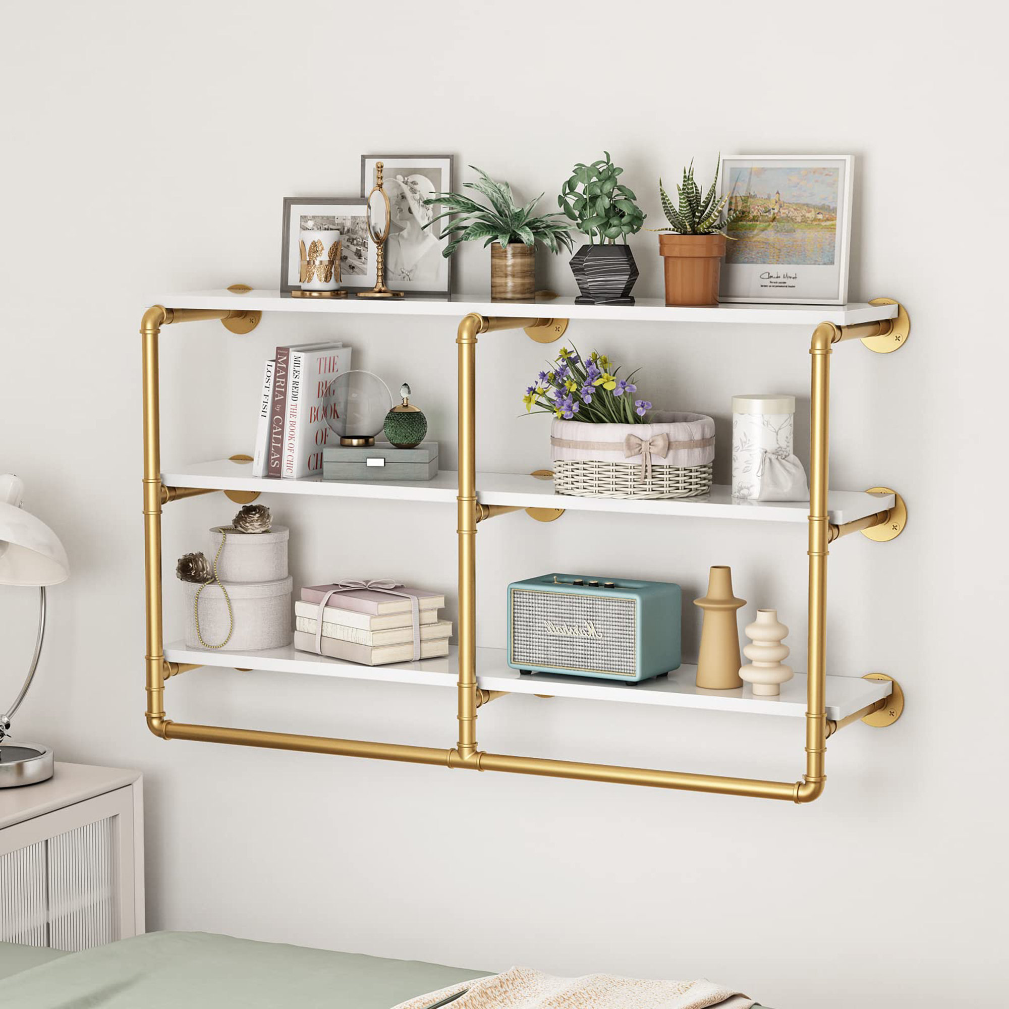 Everly Quinn Berbor Floating Bookcase | Wayfair