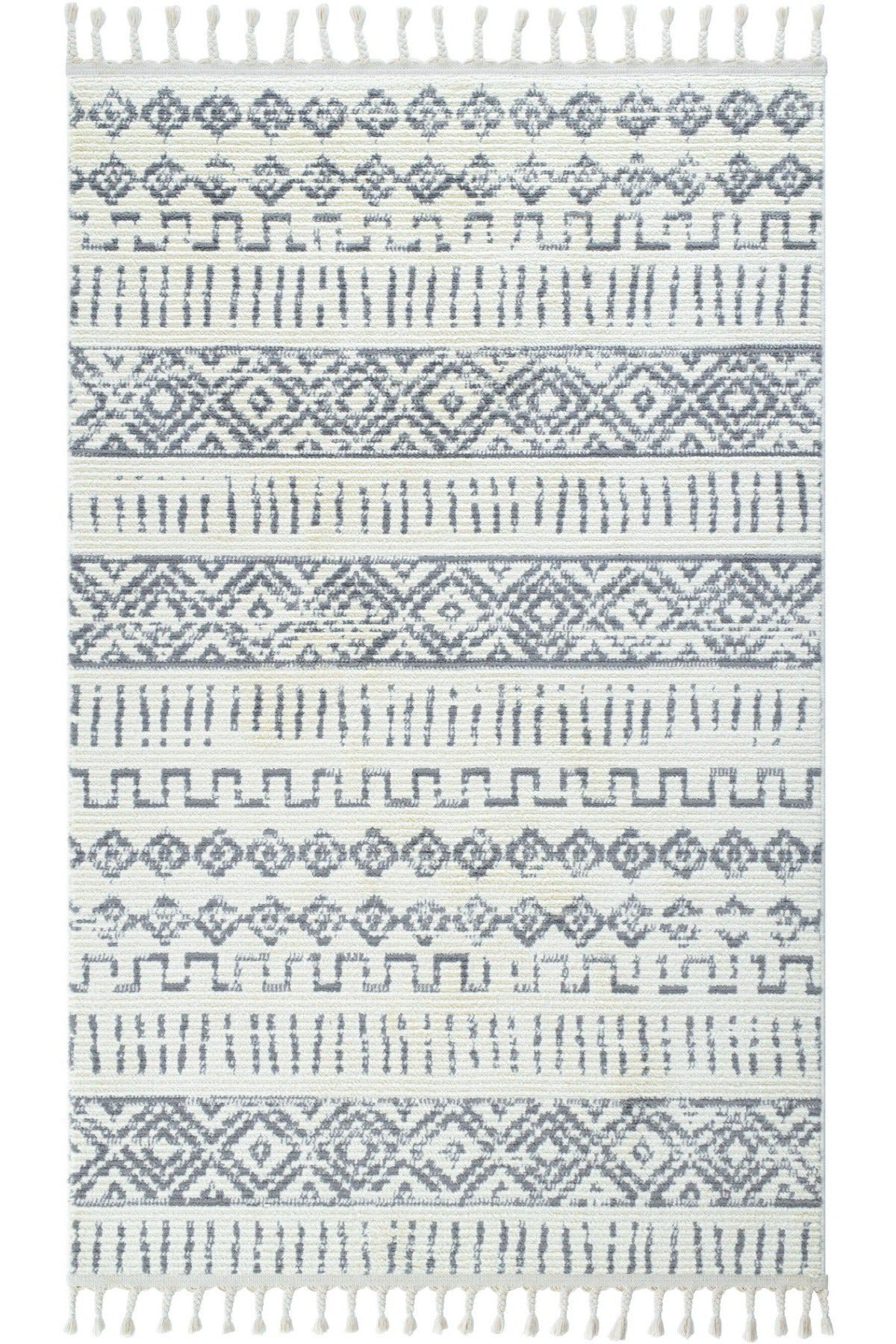 Ebern Designs Grey Aztec Area Rug, Machine Made using Polypropylene ...
