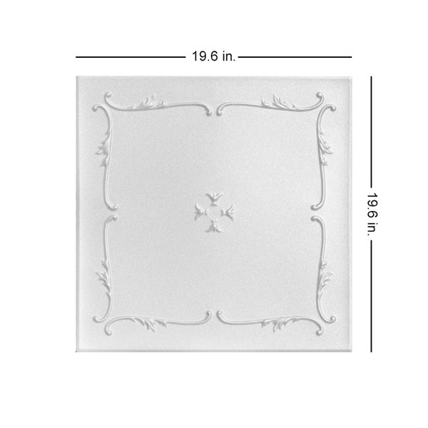 A La Maison Ceilings Spring Buds 1.6 ft. x 1.6 ft. Polystyrene Glue-up ...