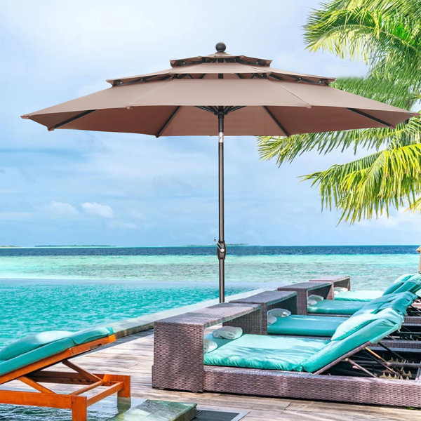 Latitude Run® 120'' Tilt Market Umbrella & Reviews | Wayfair