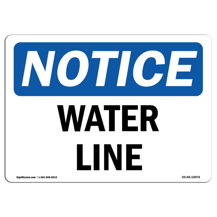 SignMission Water Line Sign | Wayfair