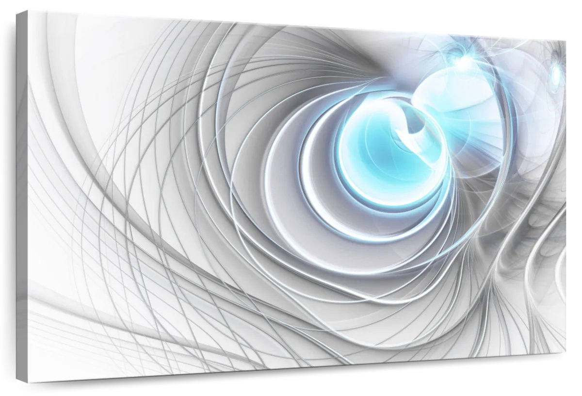 Wade Logan® Avery Blue White Grey Abstract | Wayfair