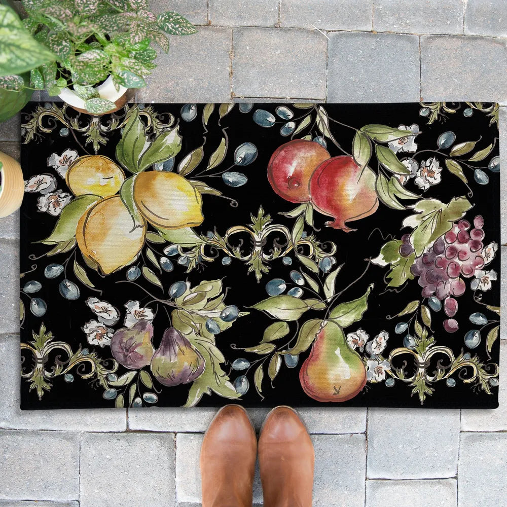 The Holiday Aisle® Tuscan Fruit Sketch Outdoor Door Mat - Wayfair Canada