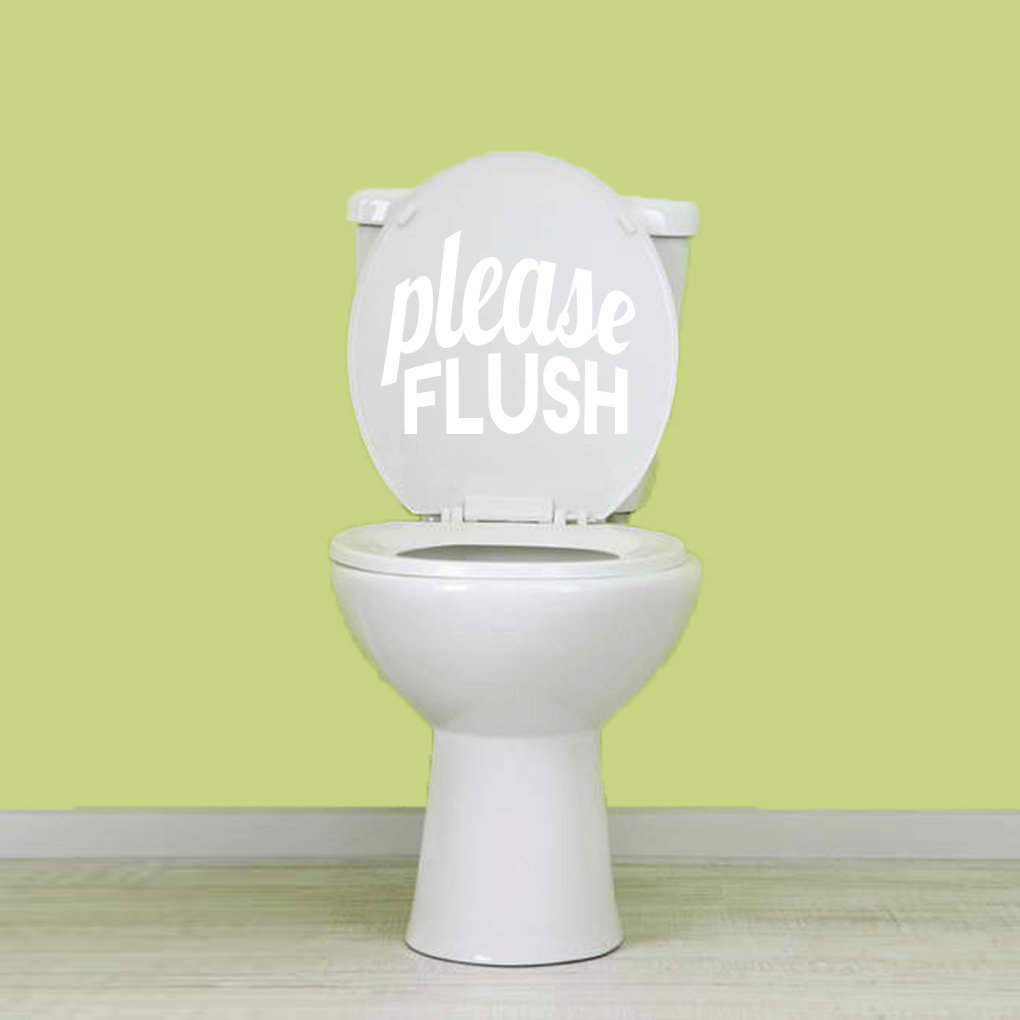 Sweetums Wall Decals Please Flush Wall Decal & Reviews | Wayfair