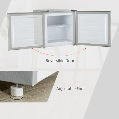 HomCom 1.1 Cubic Feet Portable Countertop Mini Fridge with Freezer ...