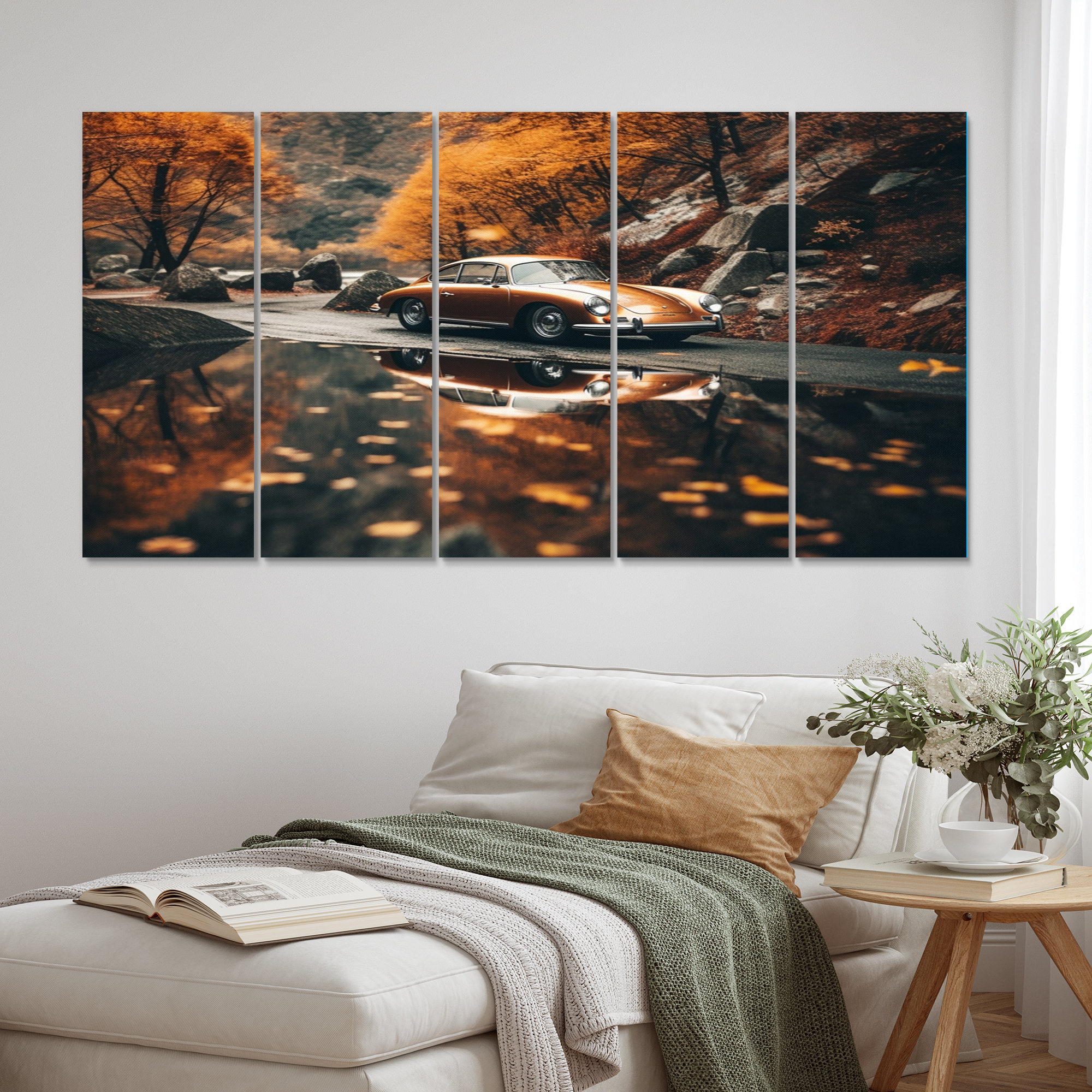 Ebern Designs Classic German Car Scenery II On Canvas 5 Pieces Print ...