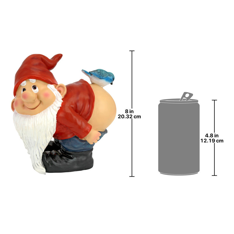 Design Toscano Loonie Moonie Bare Buttocks Garden Gnome Statue ...