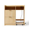Winado 2 Drawer Wooden File Cabinet With Mobile Side Cart Wood Grain ...