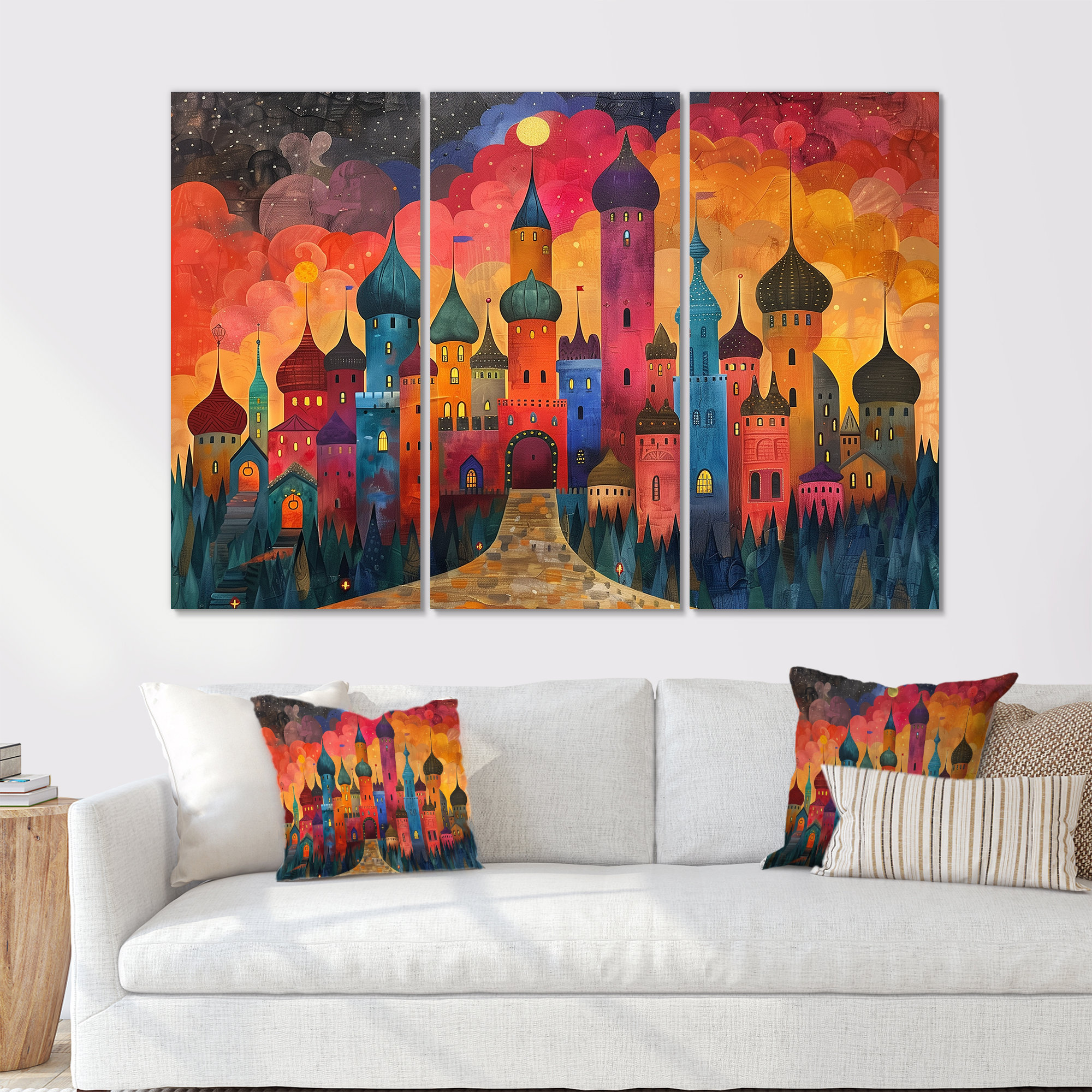 Lark Manor™ Colorul Vibrant Russia Moscow At Night I - Moscow Wall Art ...