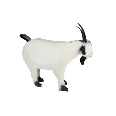 August Grove® Basilico Medium Recycled Metal Goat Statue & Reviews ...