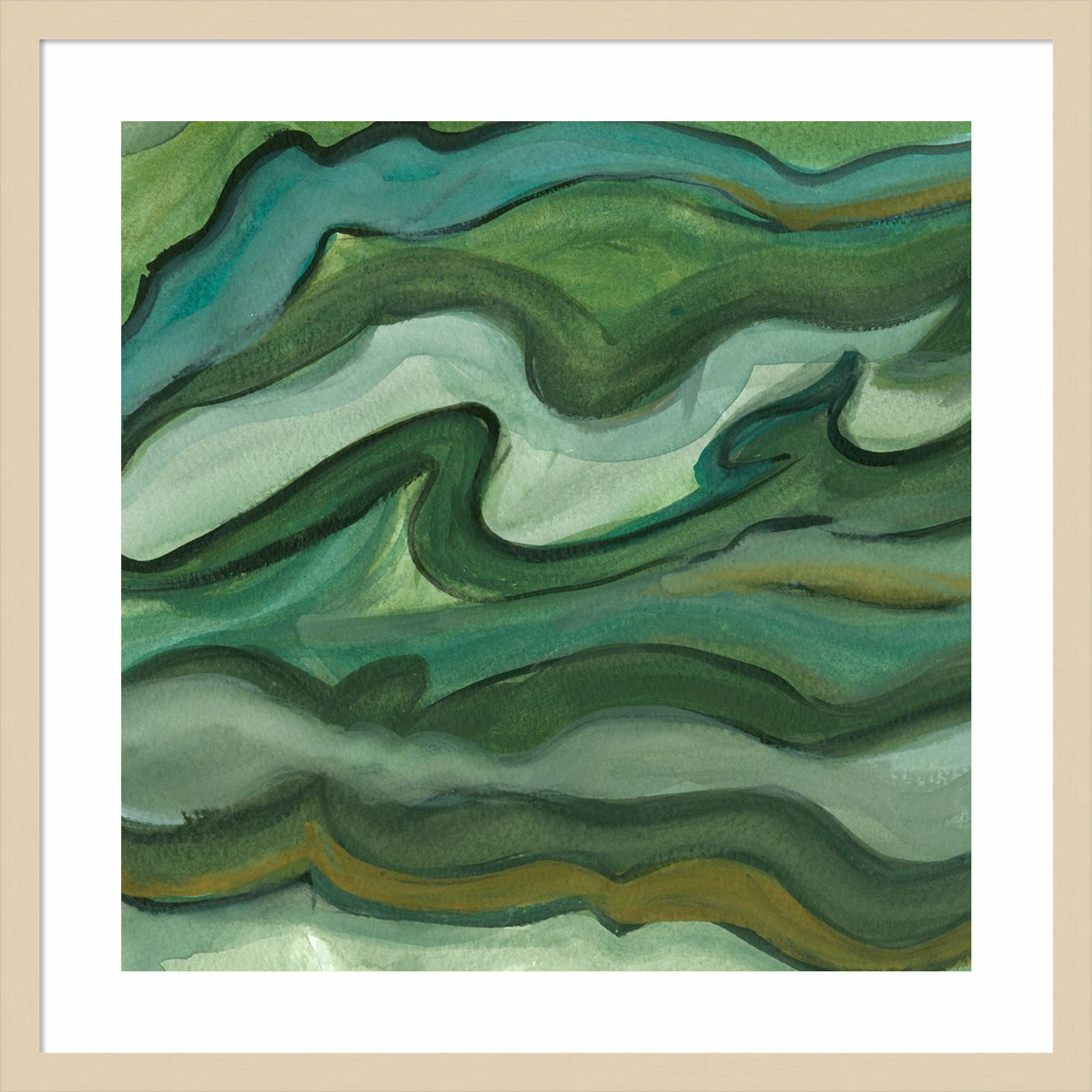 Brayden Studio® Sea Kelp II by Lisa Choate Wood Framed Wall Art Print ...