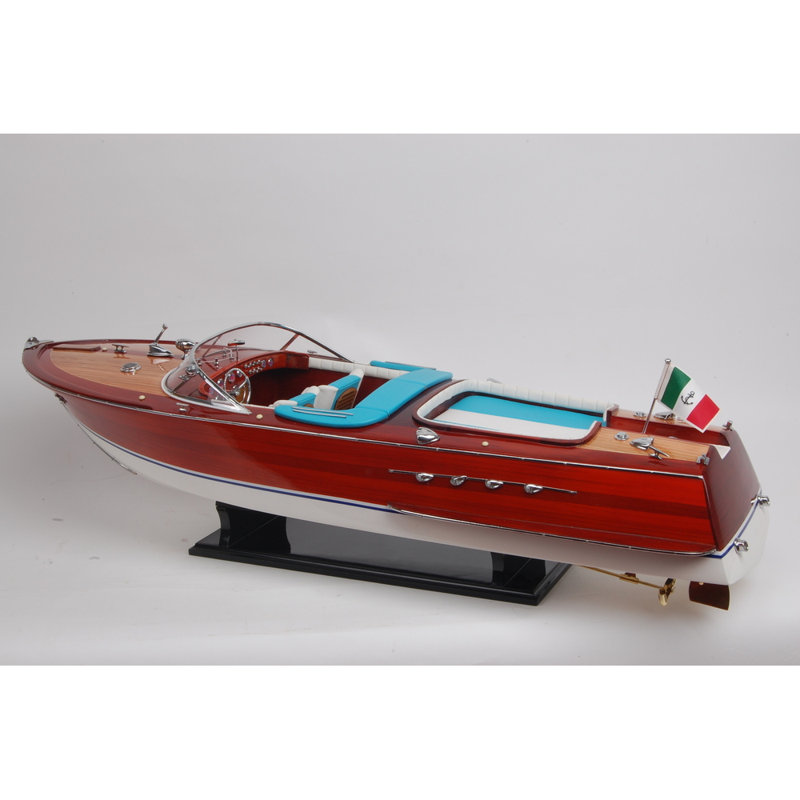 Old Modern Handicrafts Super Riva Painted Large Speedboat Model | Wayfair