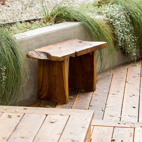 Union Rustic Elisabetta Teak Picnic Small Garden Bench & Reviews | Wayfair