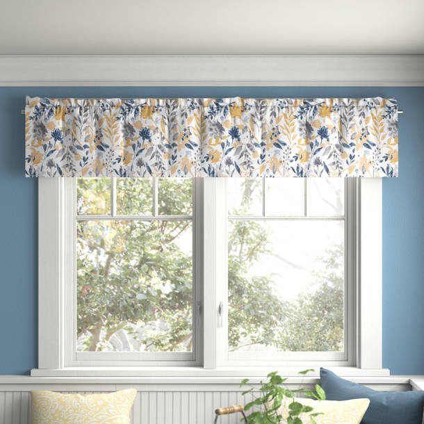 Red Barrel Studio® Jaeven Floral Tailored 52'' W Window Valance ...